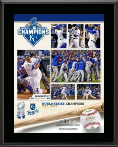 kansas city royals 2015 mlb world series champions 10.5" x 13" sublimated plaque - mlb team plaques and collages