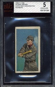 1909 t206 piedmont george brown - washington - bvg/bgs 5