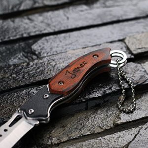 DG Custom Shot Gun Design Pocket Knife with Wood Box - Best Gift Idea for Men, Backpacker, Hiker, Mountaineer, Boyfriend