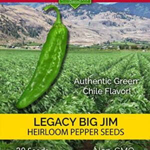 Big Jim Legacy Hatch Variety - 30 Seeds - Authentic Green Chile Flavor! Mild-Medium Heat