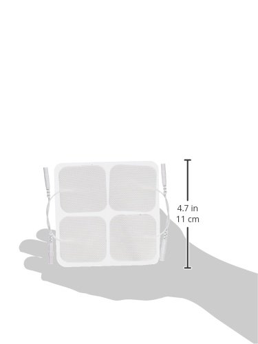 Dr. Frederick's Original 2"x2" Reusable Self-Adhesive TENS Unit Electrodes - 44 Pack - Heavy Gauge Leads - Pre-gelled for Multiple Uses - TENS - FES - NMES (2x2 Inches)