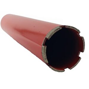 3" Wet Drill Core Bits for Concrete and Hard Masonry, 10mm Segment Height, 14" Drilling Depth, 1-1/4"-7 Arbor, Wet Only