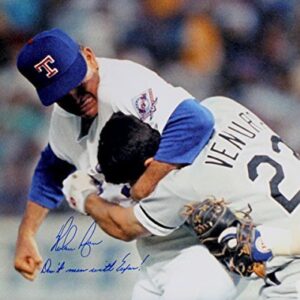 Nolan Ryan Signed Autographed Texas Rangers 16x20 Photo Ventura Fight Inscribed Don't Mess with Texas TRISTAR COA