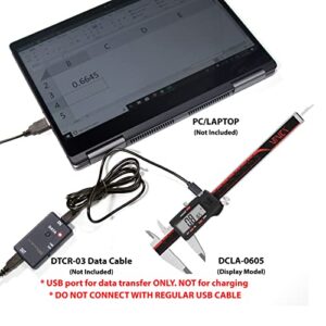 VINCA DCLA-0605 0-6 Inch/150mm Electronic Digital Vernier Caliper Inch/Millimeter/Fraction Stainless Steel Large LCD Screen Measuring Tool