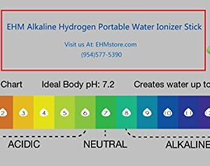 Alkaline pH Water Filter Stick Small Portable Hydrogen Mineral Purifier Tourmaline, Germanium, Maifanshi Stones – Naturally Increases pH Levels & Decreases ORP