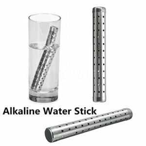 Alkaline pH Water Filter Stick Small Portable Hydrogen Mineral Purifier Tourmaline, Germanium, Maifanshi Stones – Naturally Increases pH Levels & Decreases ORP