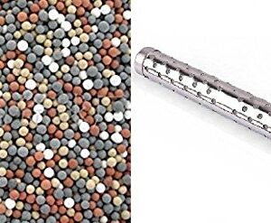 Alkaline pH Water Filter Stick Small Portable Hydrogen Mineral Purifier Tourmaline, Germanium, Maifanshi Stones – Naturally Increases pH Levels & Decreases ORP