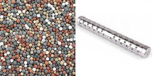 Alkaline pH Water Filter Stick Small Portable Hydrogen Mineral Purifier Tourmaline, Germanium, Maifanshi Stones – Naturally Increases pH Levels & Decreases ORP