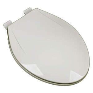 bath décor 2f1e6-80 slow close plastic elongated top mount adjustable release and clean hinge toilet seat, silver/grey