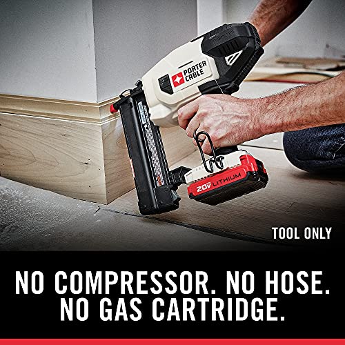 PORTER-CABLE 20V MAX* Cordless Brad Nailer, 18GA, Tool Only (PCC790B)