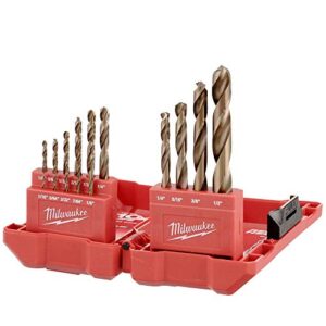 Milwaukee 48-89-2331 15-Piece Cobalt Red Helix Secure Grip Drill Bit Set w/ Hard Plastic Foldout Storage Case