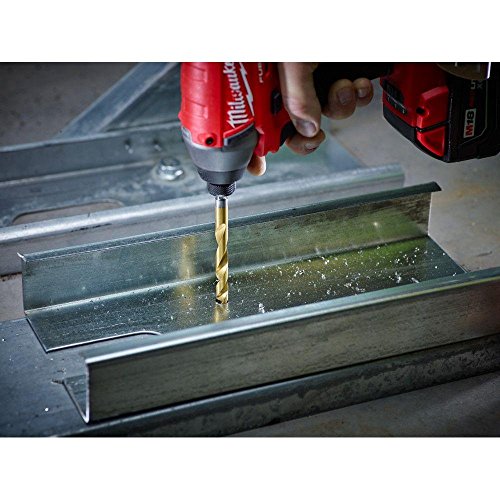 Milwaukee 48-89-4680 18-Piece Shockwave Impact Duty Thunderbolt Titanium Drill Bit Set w/ Anti-Walking 135 Degree Angled Tip and Storage Case