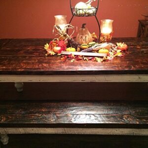 6 Foot heart pine table set