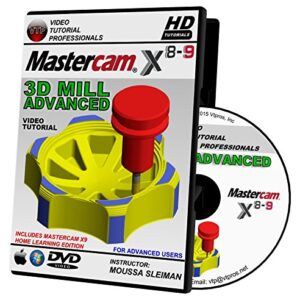 Mastercam X8-X9 3D Advanced MILL Video Tutorial HD DVD