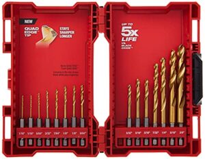 milwaukee 48-89-4630 kit tin shockwave (15-piece titanium)