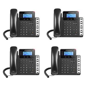 grandstream gxp1630 bundle of 4 gigabit ip phone 3 lines 3 xml lcd hd audio poe