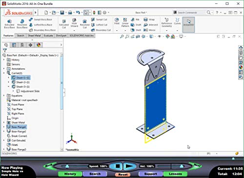 SOLIDWORKS 2016: Sheet Metal Design – Video Training Course