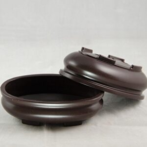 2 Oval Dark Brown Plastic Bonsai Training Pot 7"x4.5"x2" Unique From Jmbamboo