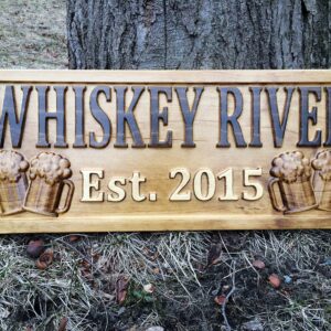 Personalized Bar Sign Custom Carved Wood Sign Personalized Wood Sign Groomsmen Gift Cabin Sign Man Cave Sign Pub Rustic Home Decor Housewarming Gift Wine Cellar Beer Basement Bar Decor