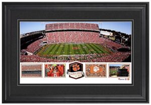 memorial stadium clemson tigers framed panoramic collage-limited edition of 500 - college team plaques and collages