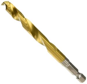 milwaukee electric tool 48-89-4618 twist impact drill bit, 21/64" diameter x 4.49" l, 2-47/64", 1/4" hex shank, 135 degree