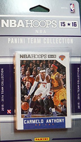 New York Knicks 2015 2016 Hoops Basketball Factory Sealed Team Set with Carmelo Anthony and Kristaps Porzingis Rookie