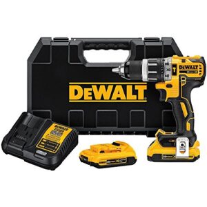 dewalt 20v max* xr compact hammer drill kit, 1/2-inch, 2.0-amp hour (dcd796d2)