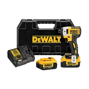 dewalt 20v max* xr impact driver kit, brushless, 3-speed, 1/4-inch, 4.0-ah (dcf887m2)