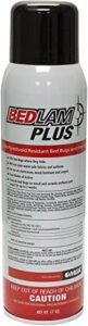 bedlam plus aerosol 17 oz quick knock down bed bugs and bed bug eggs, ticks and fleas, dust mites, clothes moths and carpet beetles, chinches de cama