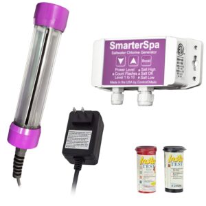 controlomatic smarterspa saltwater chlorine generator with automatic chlorine detection for spas up to 2000 gallons