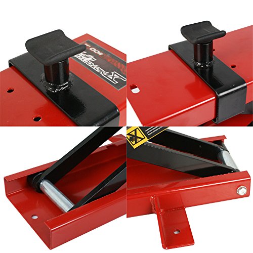 ZENY 1100 LB Motorcycle Center Scissor Lift Jack Hoist Stand Bikes ATVs Scooter Crank Stand