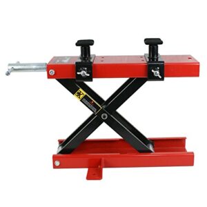 ZENY 1100 LB Motorcycle Center Scissor Lift Jack Hoist Stand Bikes ATVs Scooter Crank Stand