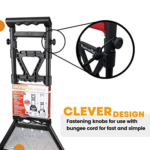 Olympia Tools 150 Lb Folding Hand Truck and Dolly with Telescoping Handle and Bungee Cord for Moving