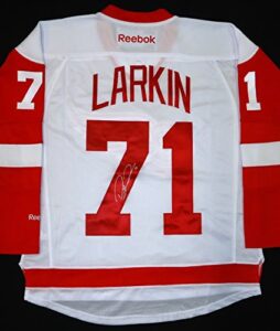 dylan larkin autographed detroit red wings road jersey