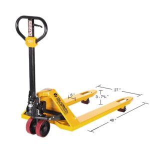 Global Industrial Pallet Jack, 5500-Lb. Capacity Pallet Truck - 27" W x 48" L Forks