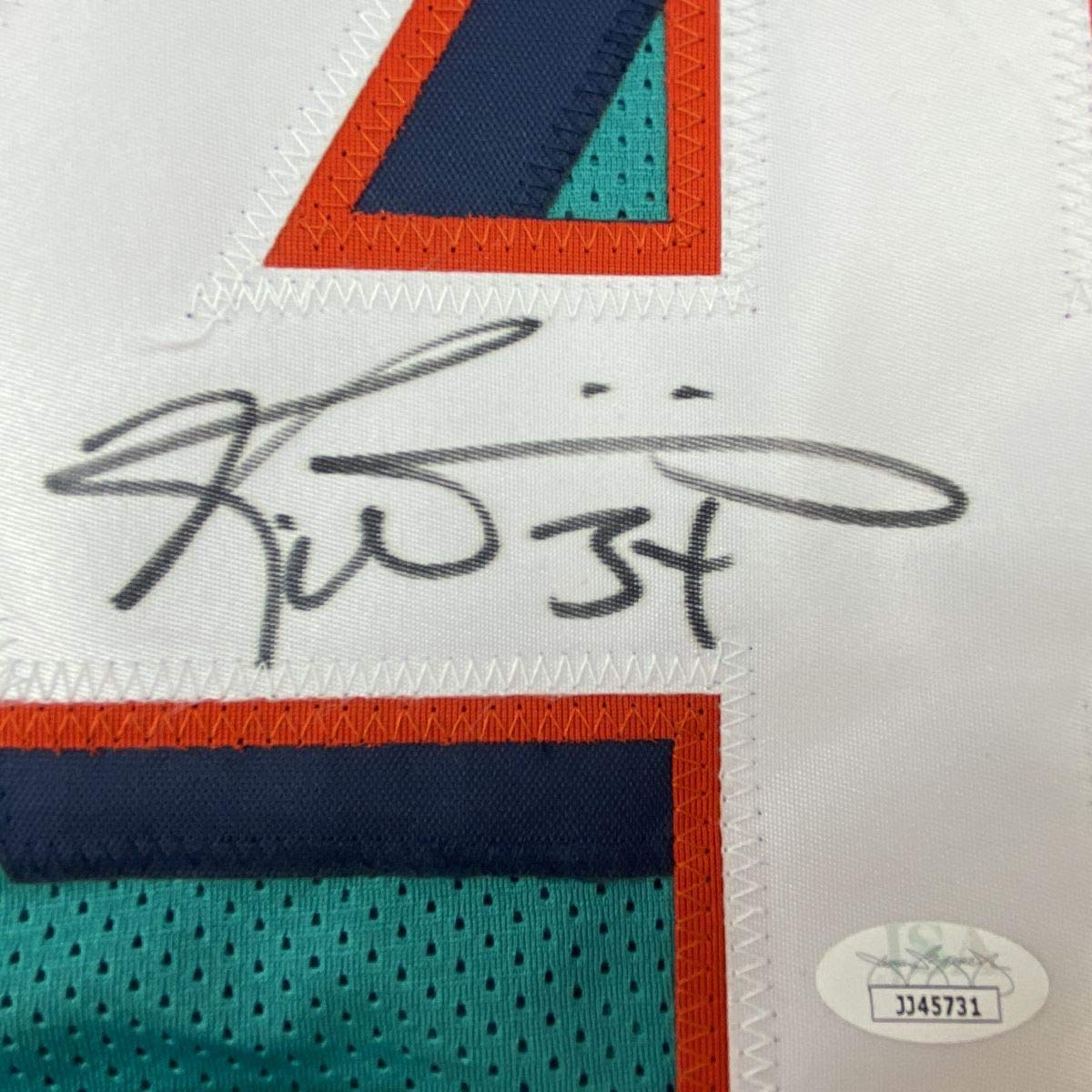 Autographed/Signed Ricky Williams Miami Teal Football Jersey JSA COA