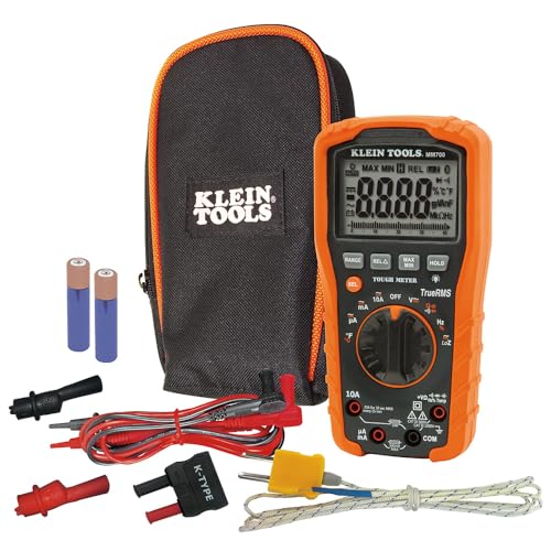 Klein Tools MM700 Multimeter, Electrical Tester is Autoranging, for AC/DC, LoZ, Temp, Capacitance, Resistance, Frequency, and More, 1000V