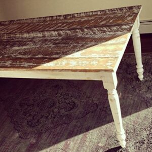 distressed vintage style farmhouse table