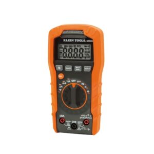 Klein Tools MM400 Multimeter, Digital Auto Ranging, AC/DC Voltage, Current, Capacitance, Frequency, Duty-Cycle, Diode, Continuity, Temp 600V,Orange