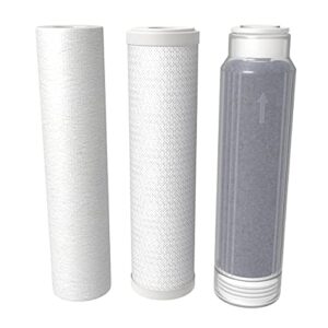 aquaticlife 10-inch sediment water filter replacement cartridges kit (carbon)