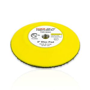 3" hook and loop sanding backup pad 5/16-24 female thread tgr130301 (1 pack)