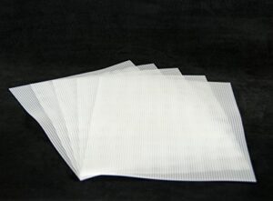 us made 5 plastic drainage mesh/screen/net for potted plants & bonsai pots - 10.5"x 13.5" white