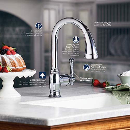 Bridgeford Single-Handle Pull-Down Kitchen Faucet with Dual Spray, StarLight Chrome