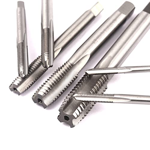 ATOPLEE 7pcs Metric HSS 6542 Left Hand Thread Tap Set, M3 M4 M5 M6 M8 M10 M12