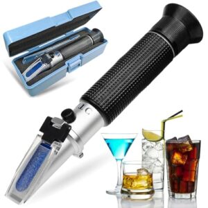 alcohol refractometer for spirit alcohol volume percent measurement with automatic temperature compensation (atc), range 0-80% v/v.