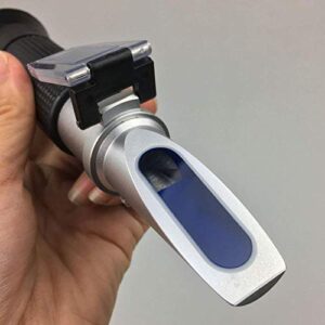 Alcohol Refractometer for Spirit Alcohol Volume Percent Measurement with Automatic Temperature Compensation (ATC), Range 0-80% v/v.