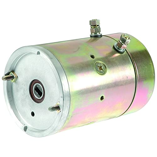 New 12 Volt Snow Plow Mower Compatible with Meyer E57 E57H E-57 E60H E60 E-60 Pumps CW Slotted Shaft Insulated Ground 4.5" Case Dual Ball Bearing 15829, 15841, 15869 1306007 AMJ4739 AMT0354 LMY0003