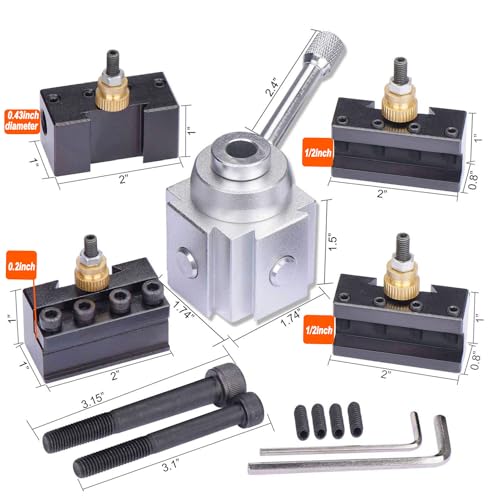 JWGJW 120034 Tooling Package Mini Lathe Quick Change Tool Post & Holders Multifid Tool Holder