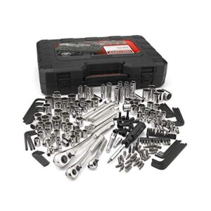 craftsman 230 piece 230 pc sae metric mechanics tool set ratchet wrench socket, carry case included