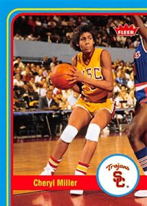 cheryl miller basketball card (usc trojans) 2013 fleer retro #43